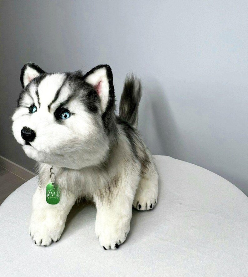 Realistic Husky Plush – Soft, Lifelike and Cuddly! Perfect Gift for Dog ...