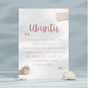 Ubuntu Definition Wall Art African Printable Inspirational Quotes ...