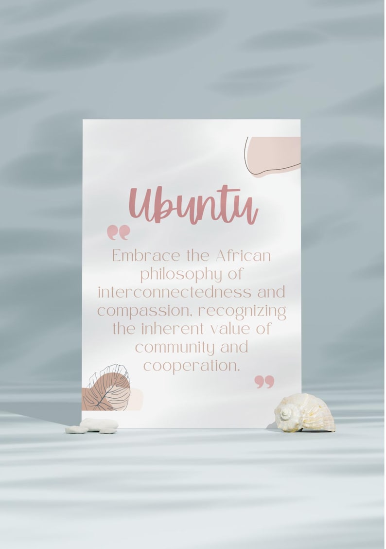 Ubuntu Definition Wall Art African Printable Inspirational Quotes ...