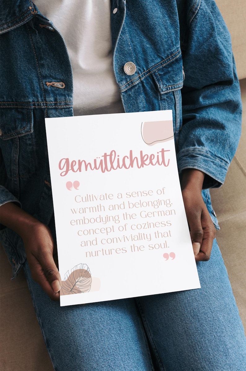 Gemütlichkeit Definition Print Set | German Inspirational Words ...