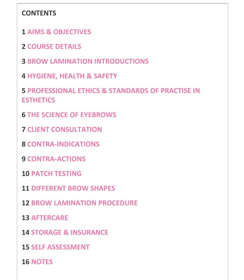 Lash Lift & Tint Esthetician Training / Training PDF Booklet + Practice ...