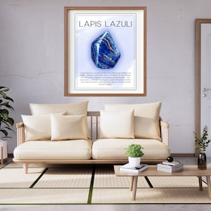 Lapis Lazuli Crystal Digital Wall Art - Etsy