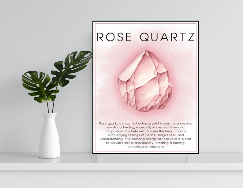Rose Quartz Digital Wall Art - Etsy