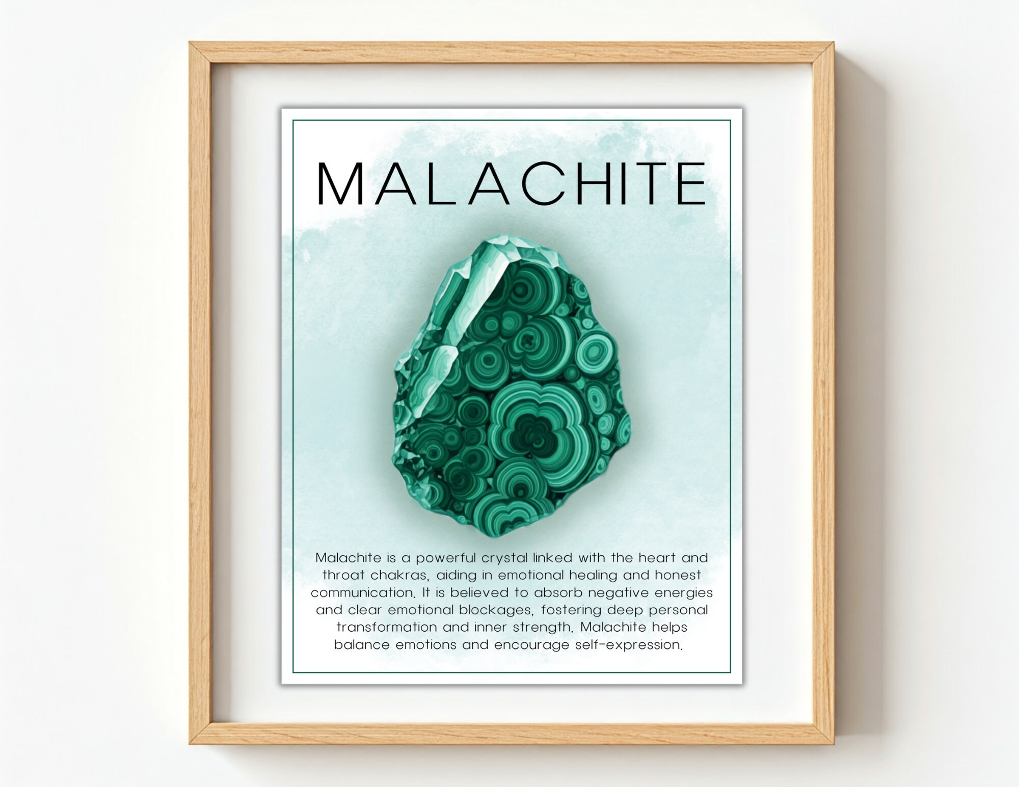 Malachite Crystal Digital Wall Art - Etsy