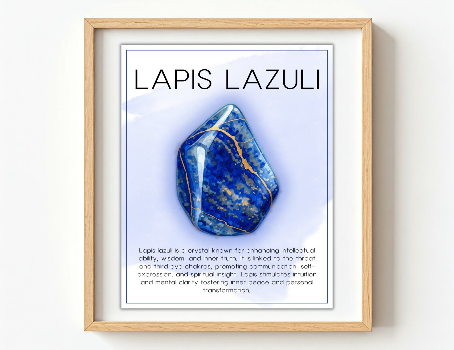 Lapis Lazuli Crystal Digital Wall Art - Etsy