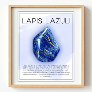 Lapis Lazuli Crystal Digital Wall Art - Etsy