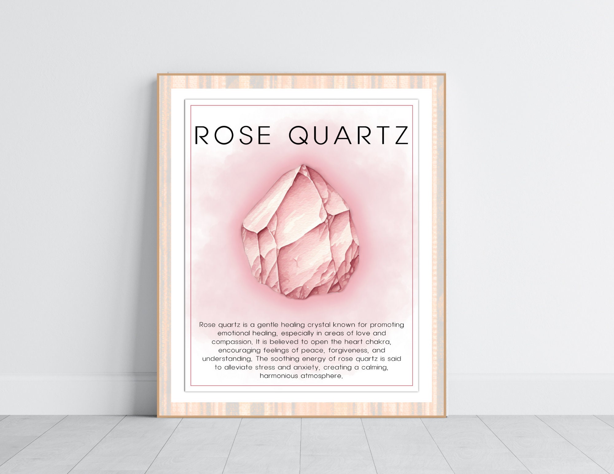 Rose Quartz Digital Wall Art - Etsy
