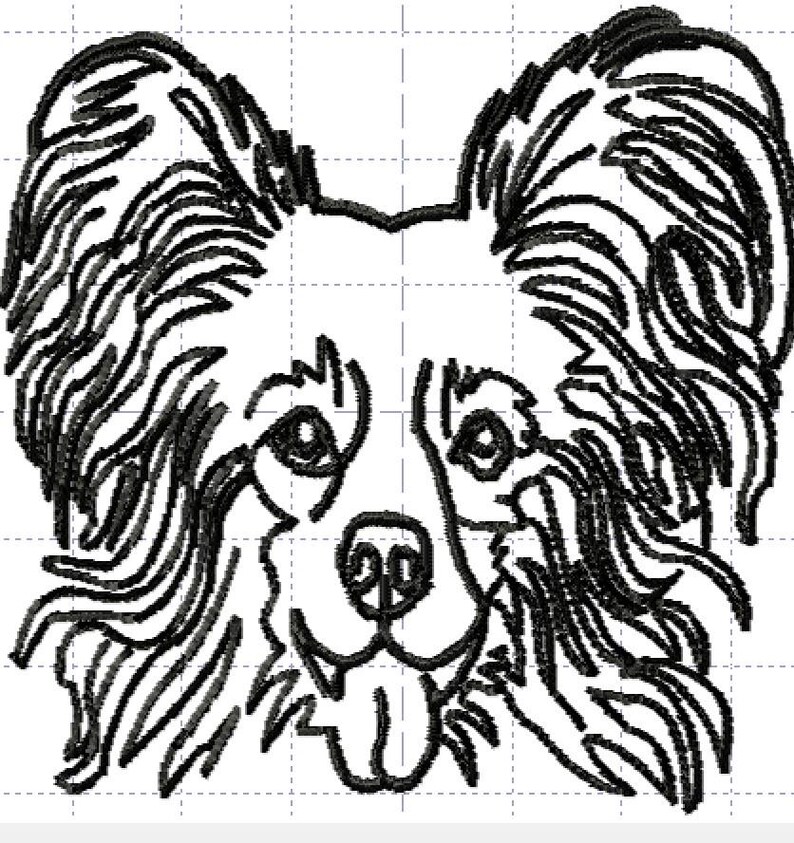 Papillon Dog 4x4 Embroidery Design - Etsy