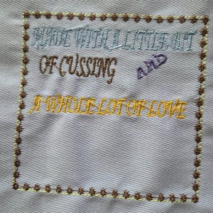 Funny Quilt Label 4x4 Hoop. Made With Love and Cussing Machine ...