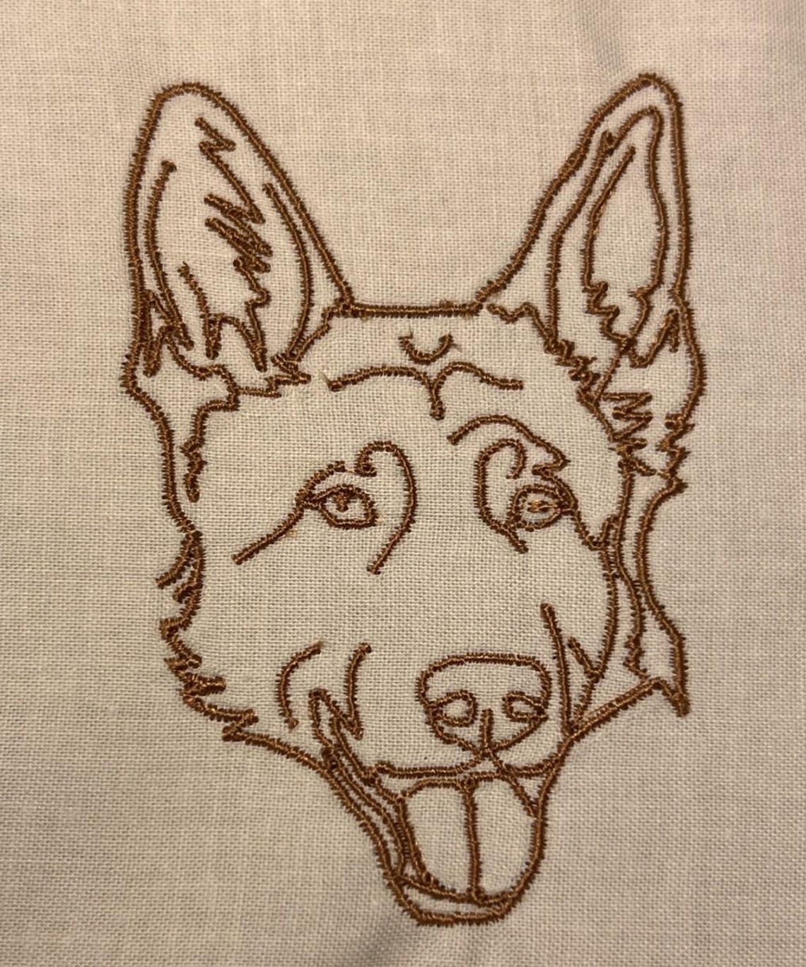 German Shepherd 4x4 Embroidery Design. - Etsy