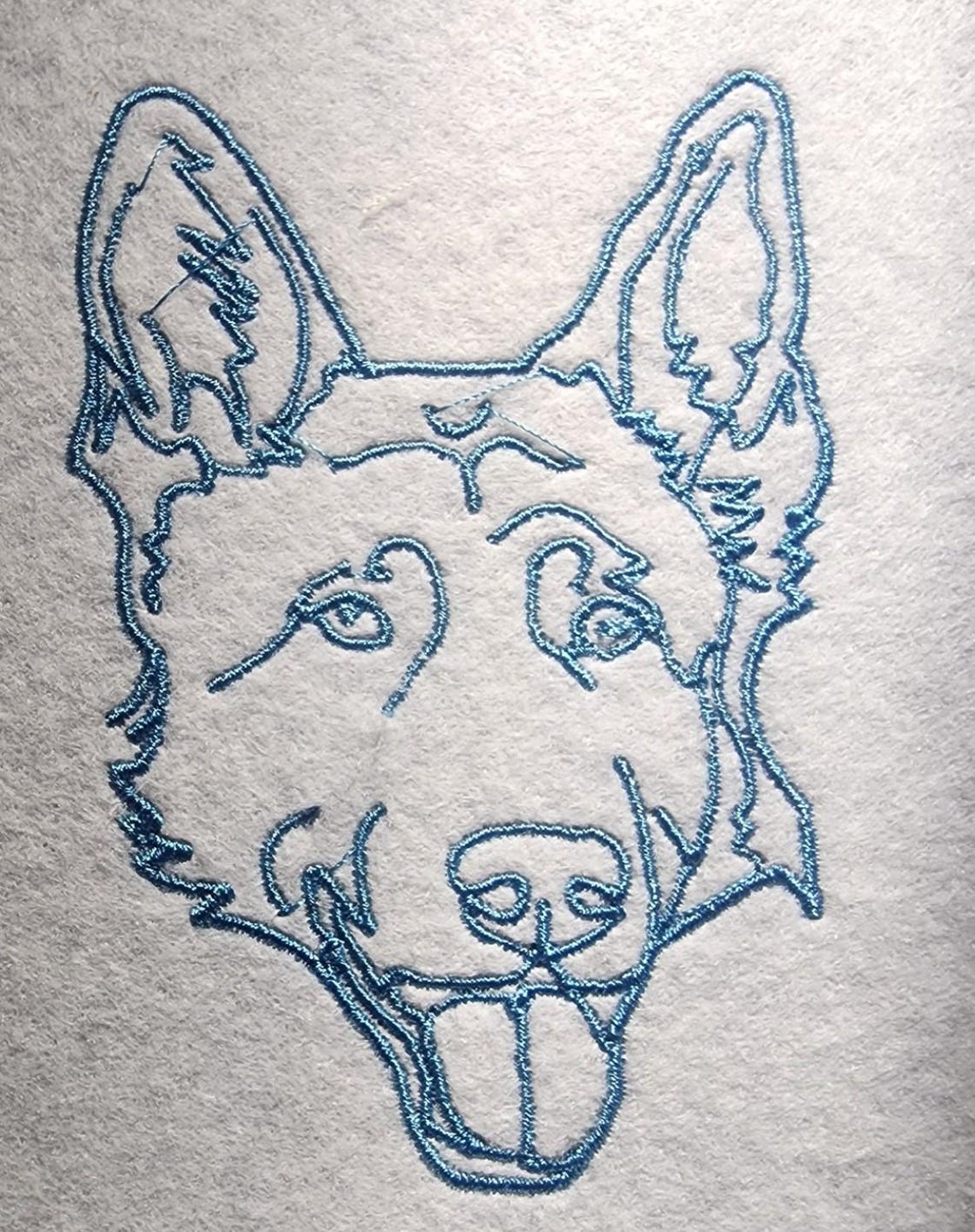 German Shepherd 4x4 Embroidery Design. - Etsy