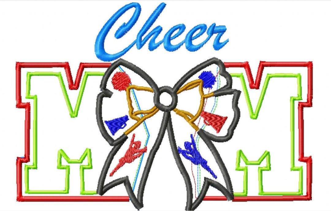Applique Cheer Mom Embroidery Design####check Out Our Matching Applique ...