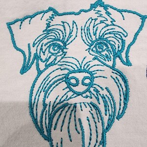 Schnauzer 4x4 Embroidery Design - Etsy
