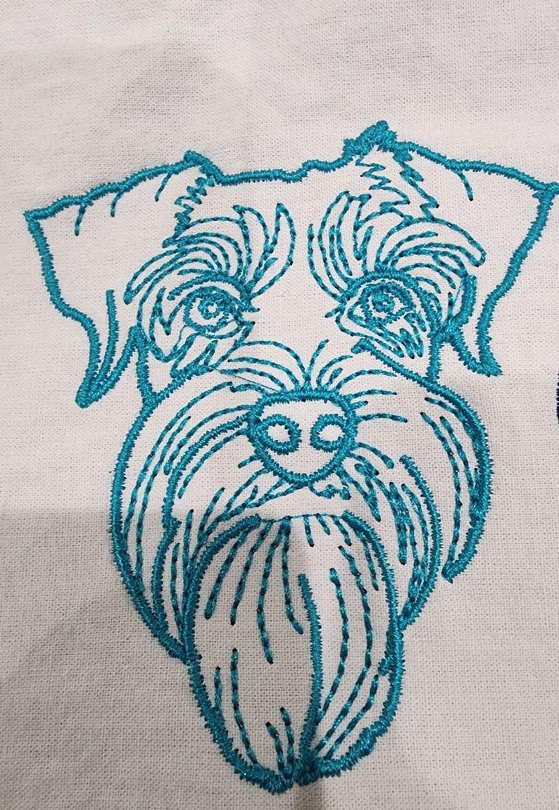 Schnauzer 4x4 Embroidery Design - Etsy