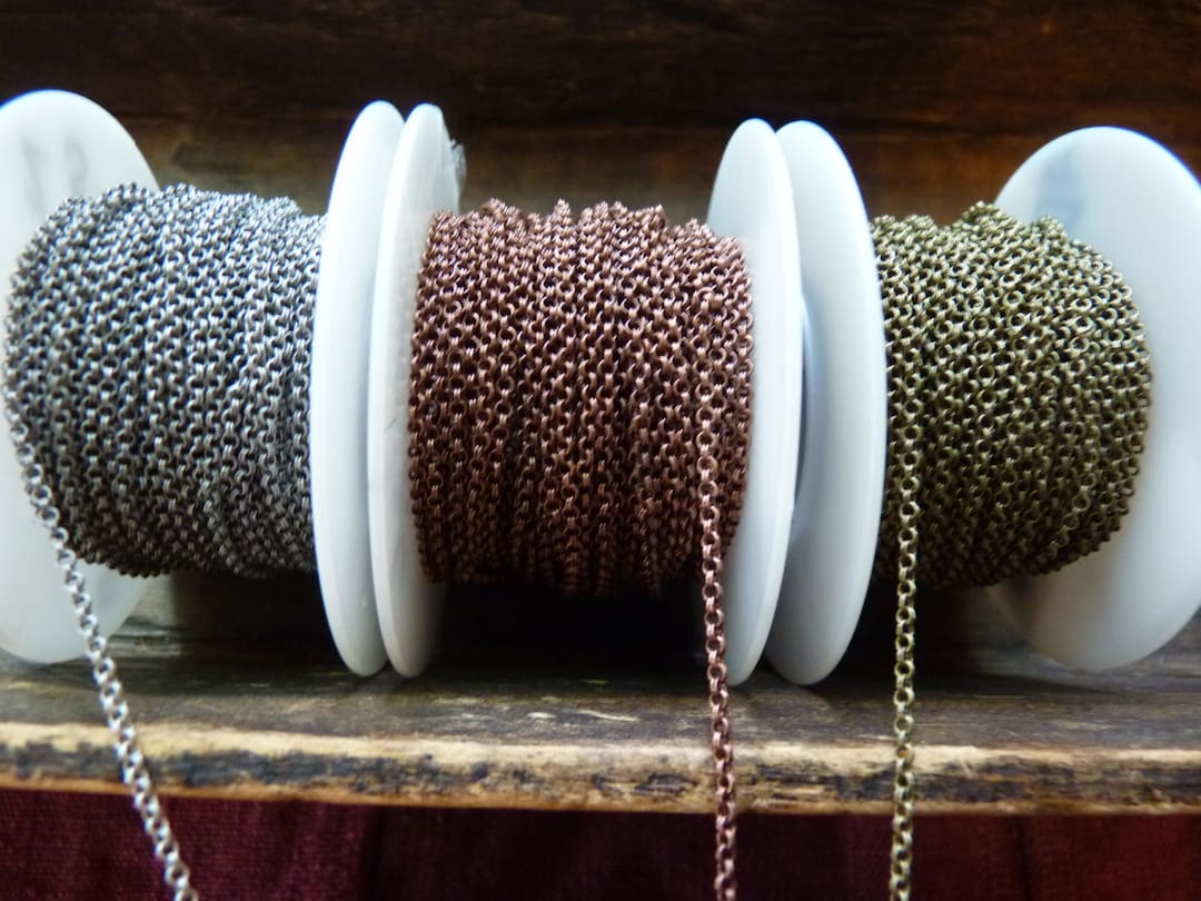 Double Link Rolo Chain by the Foot - Etsy