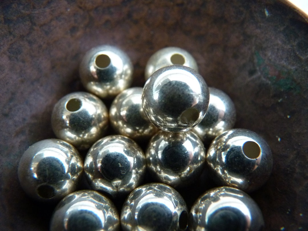 10mm Sterling Silver Seamless Brite Beads - Etsy