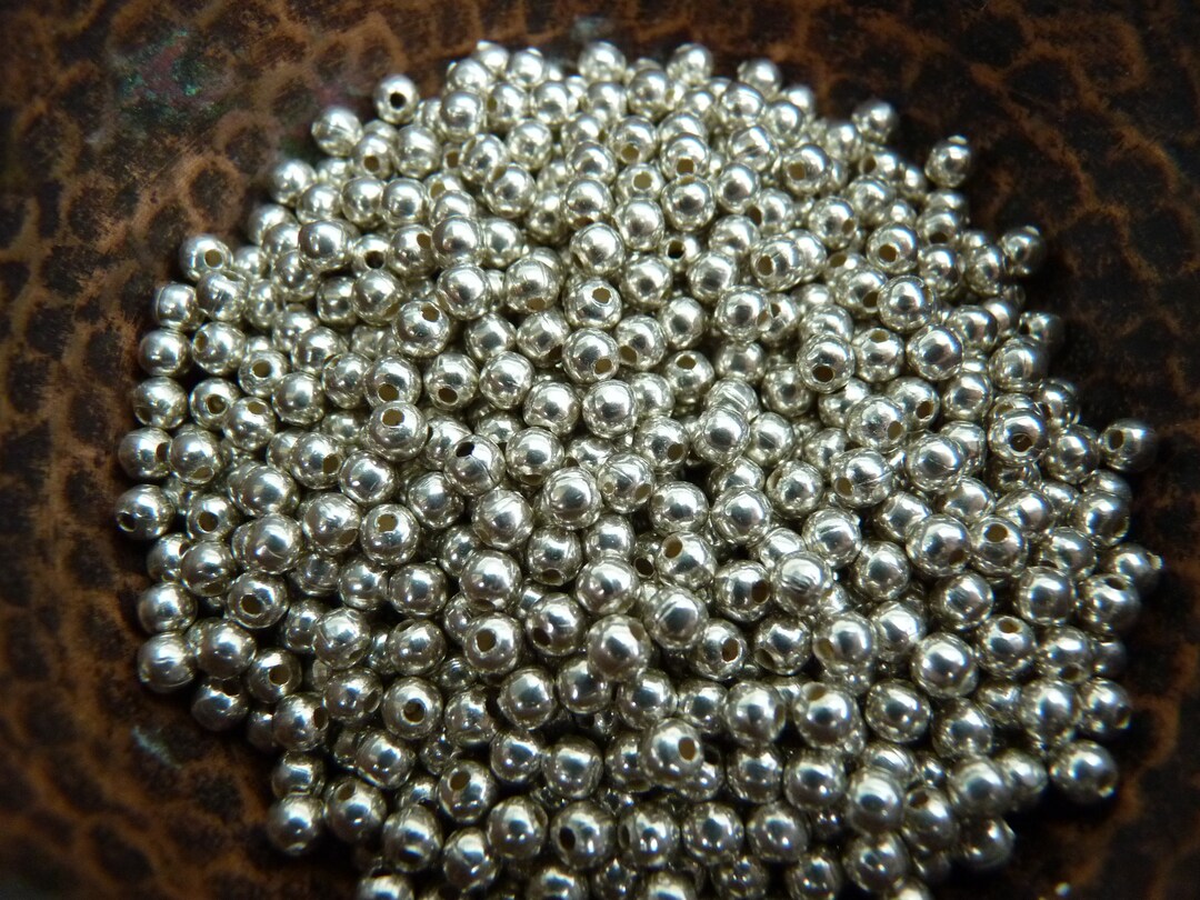 3mm Sterling Brite Beads,50 Pcs - Etsy