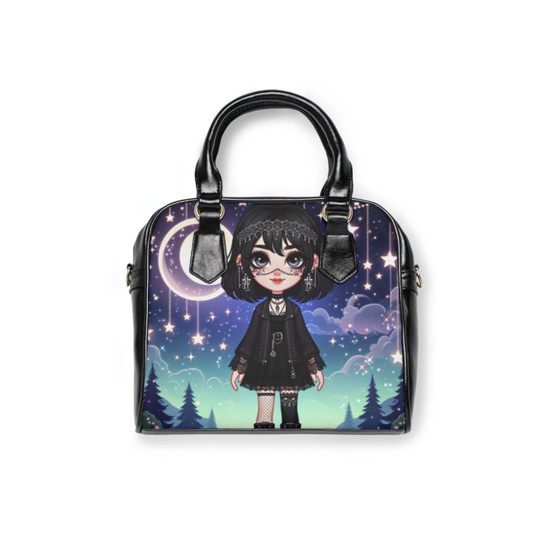 Goth Girl Shoulder Handbag, Emo, Gift, Katmon.co Design - Etsy