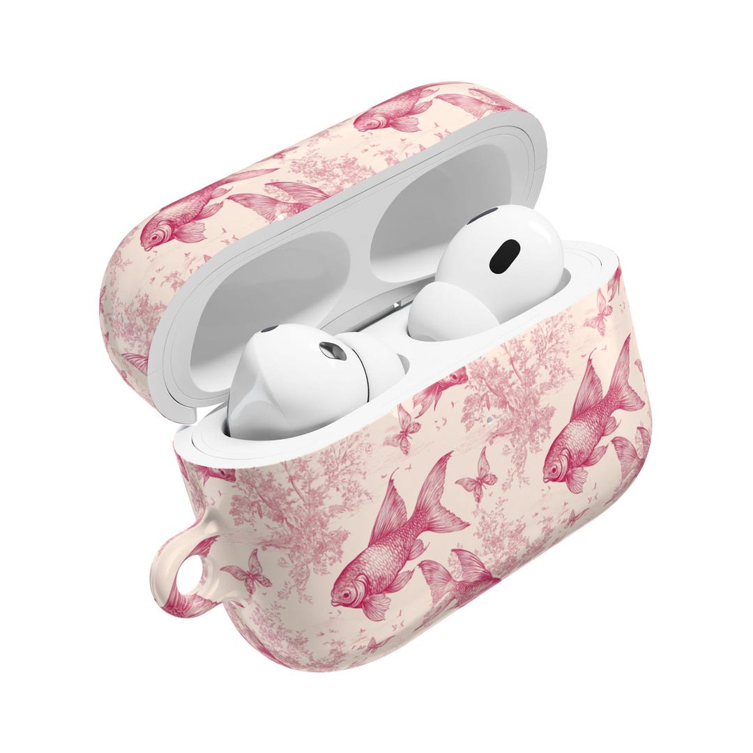 Pink Fish AirPod Case, Airpods Pro 2 Case, Airpods Pro Gen 1, Gen 2 ...