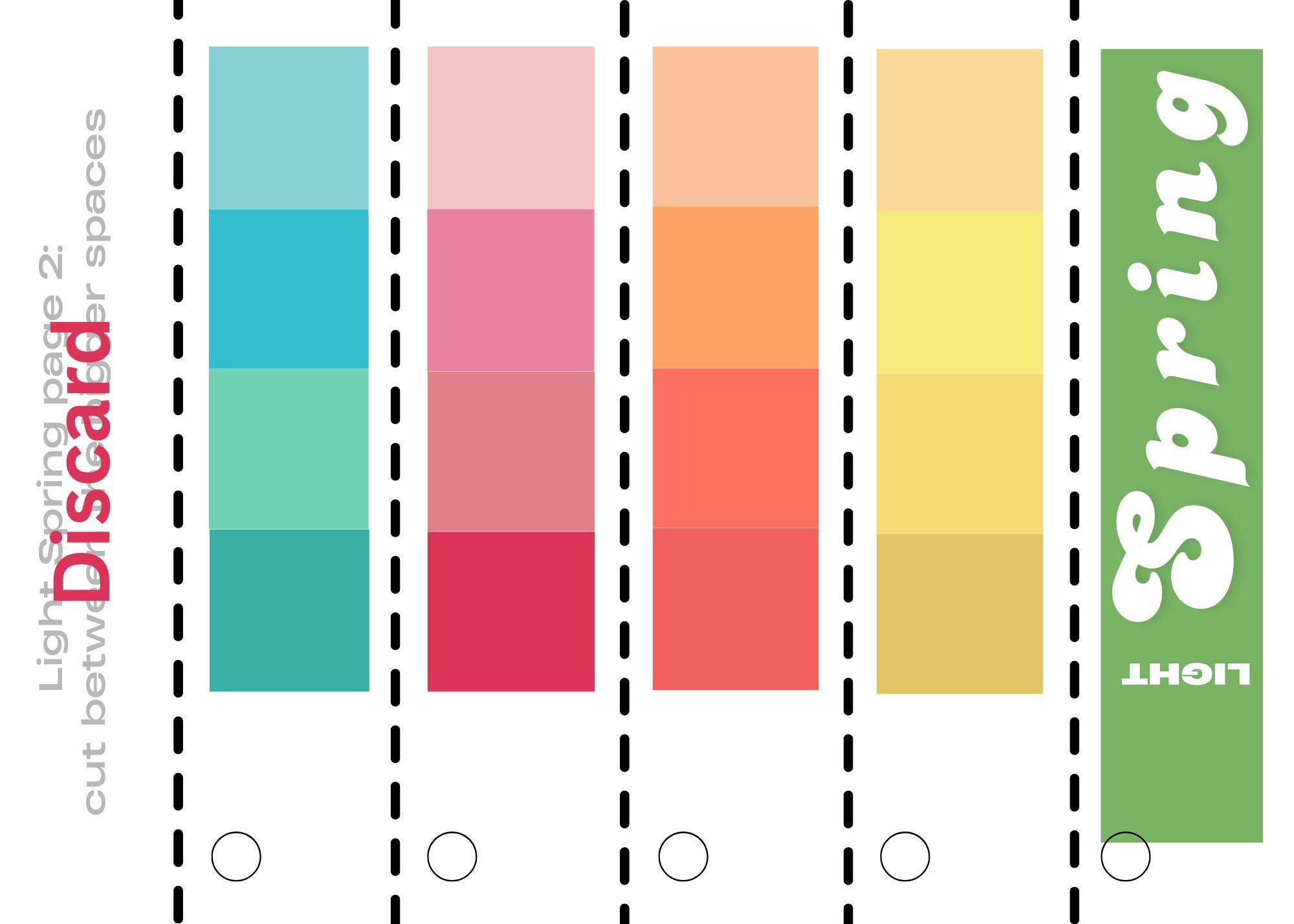 12 Seasons Color Analysis Swatch Fans Printable Digital Download DIY ...