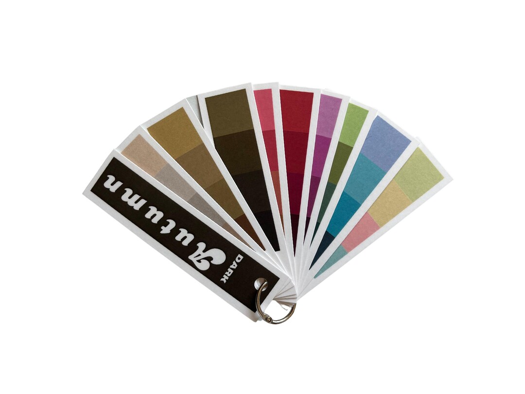 Dark Autumn Season Fan Color Analysis Swatch Fan Personal Compact ...