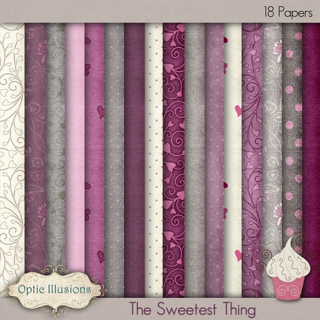 The Sweetest Thing - Digital Paper Pack - Digital Scrapbooking Paper ...