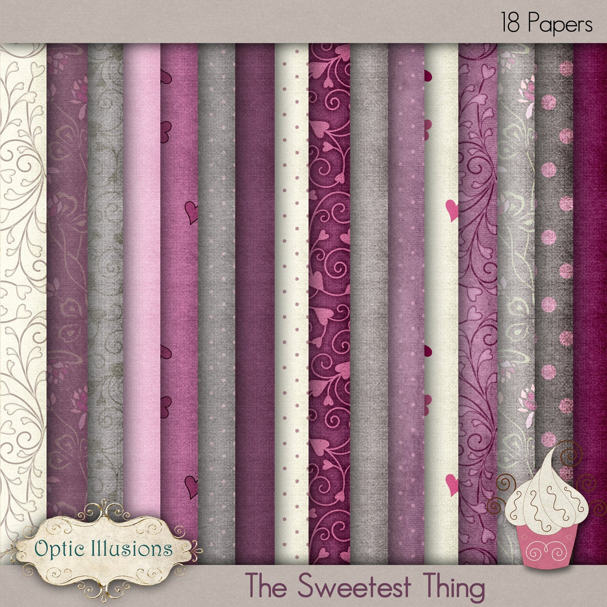 The Sweetest Thing Digital Paper Pack Digital Scrapbooking - Etsy