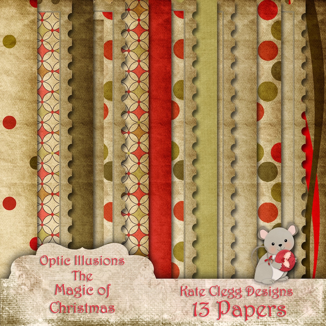 The Magic of Christmas - Digital Scrapbooking Paper Pack - 13 Papers 12 ...