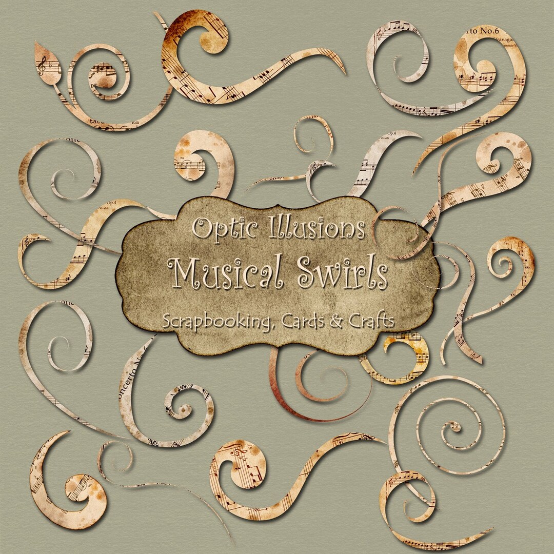 Musical Swirls - 34 Musical Swirls - Clip Art - Digital Scrapbooking ...