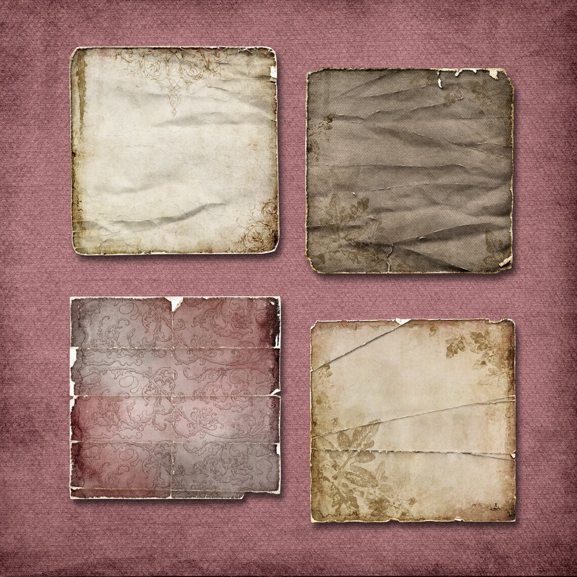 Digital Scrapbooking Papers Impressions My Love Torn and - Etsy