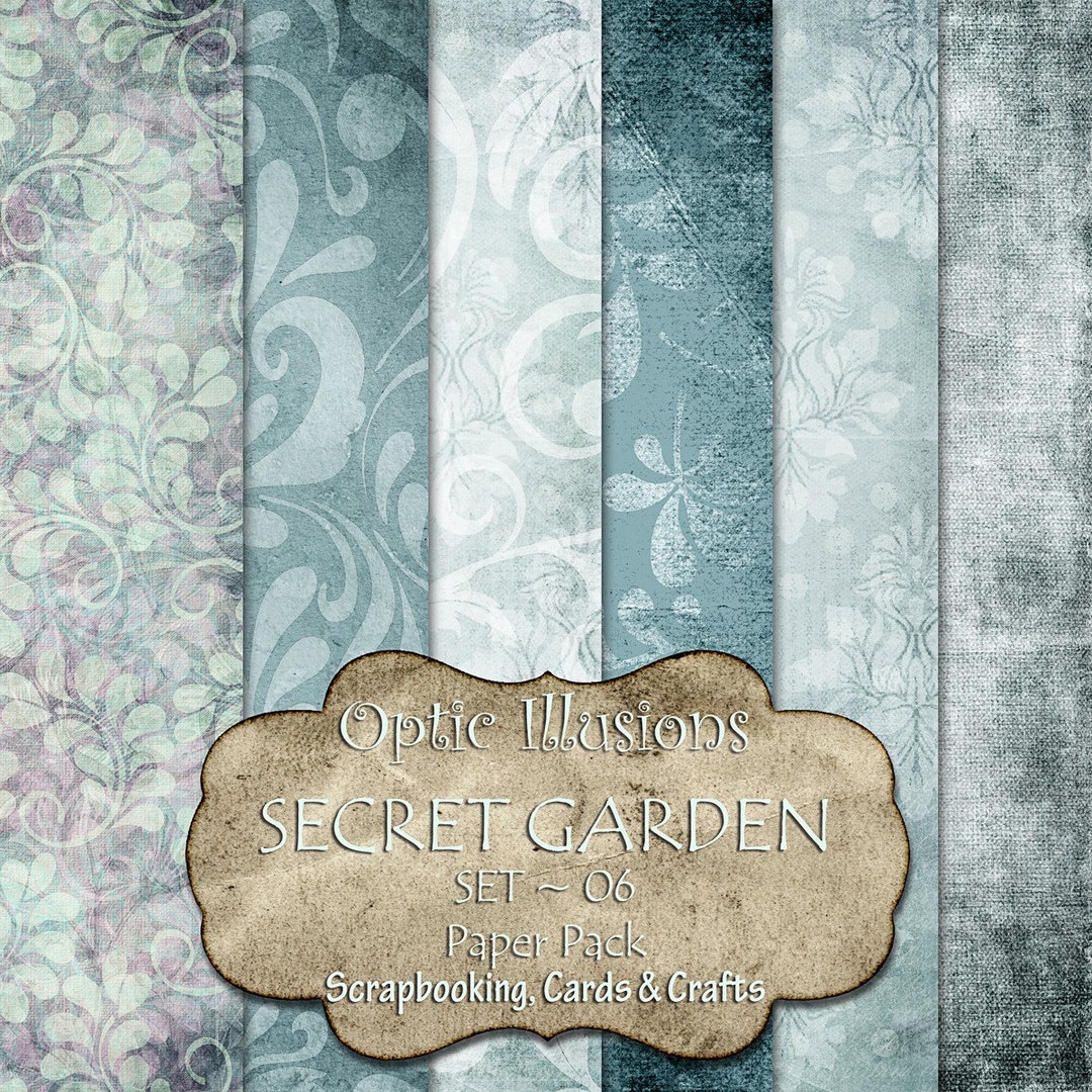 Secret Garden - Set 07 - Digital Scrapbooking Papers - Paper Pack - 12 ...