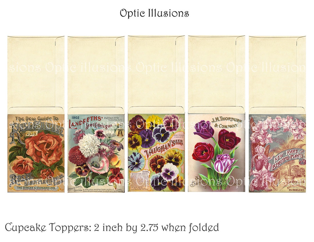Vintage Seed Packets - VOL 2 - Set of 10 - 2 X 2.75 - Gift Tags ...