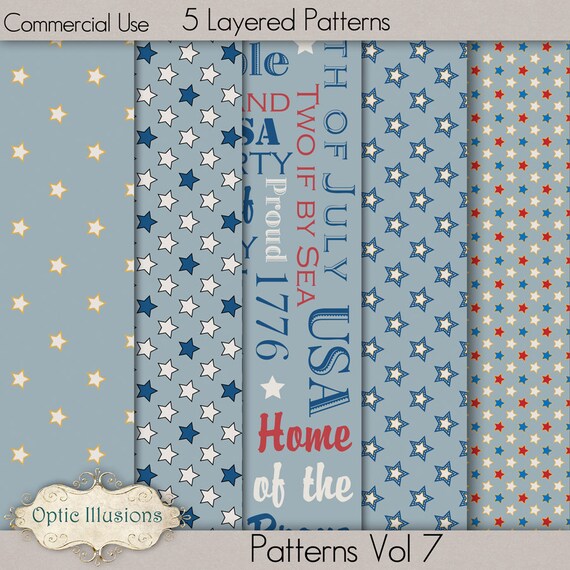 Layered Patterns Vol 7 INSTANT DOWNLOAD Commercial Use | Etsy