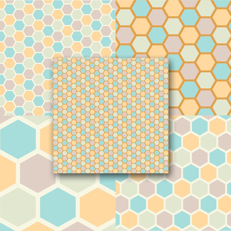 INSTANT DOWNLOAD Honeycomb Patterns Layered Patterns | Etsy