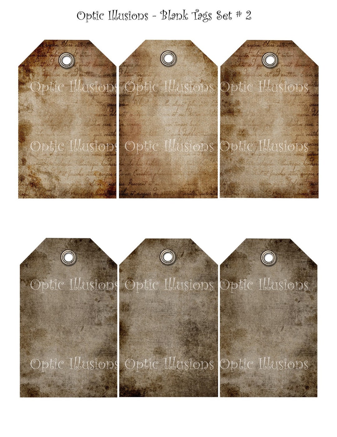 INSTANT DOWNLOAD - Blank Gift Tags - Set 2 - A Great Start to Your Art ...