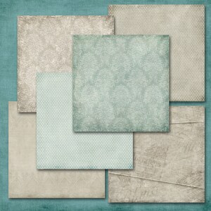 Vintage Charm - Digital Papers - Digital Scrapbooking Paper Pack - 14 ...