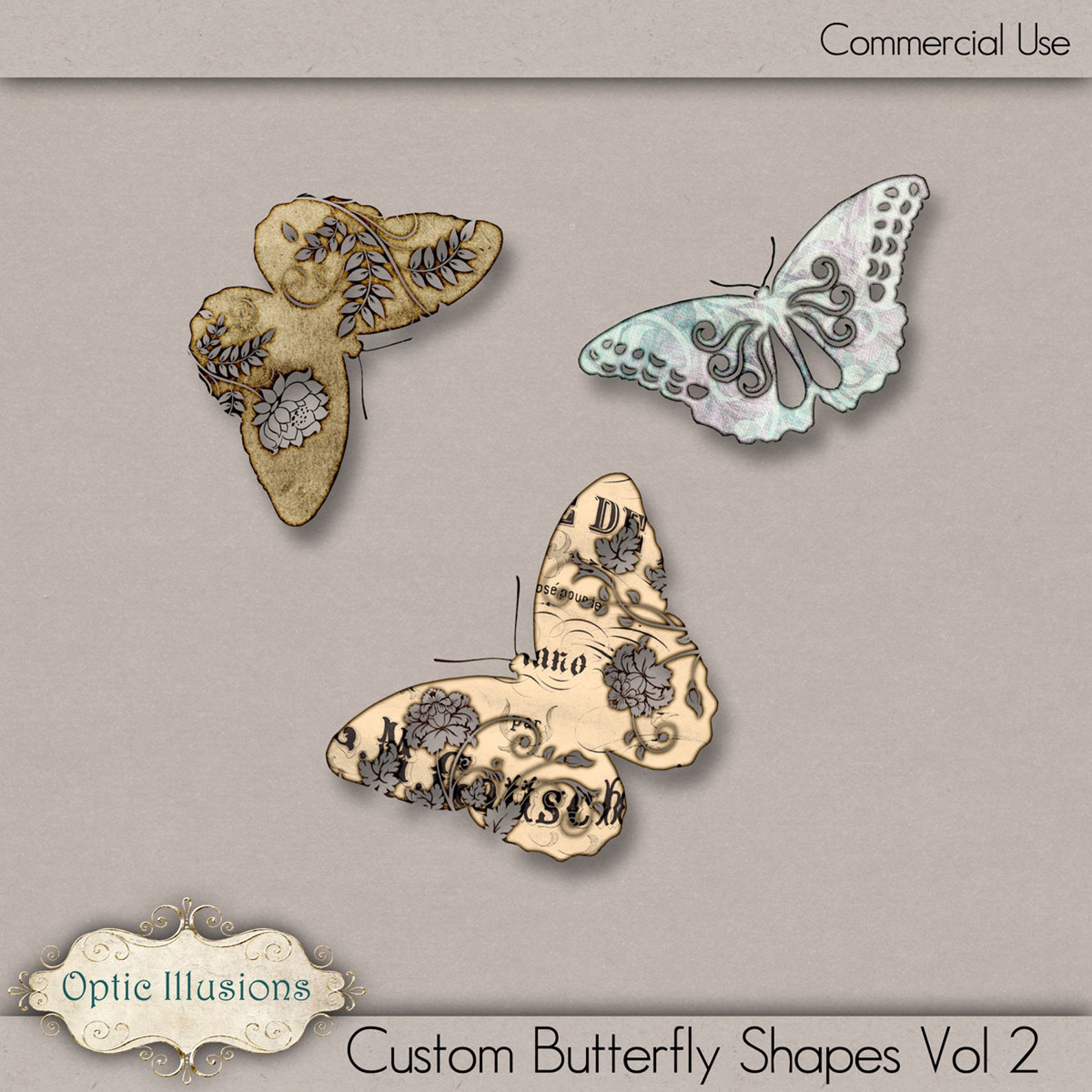 Custom Shape Butterflies - INSTANT DOWNLOAD - BUNDLE - Vol 1 and Vol 2 ...