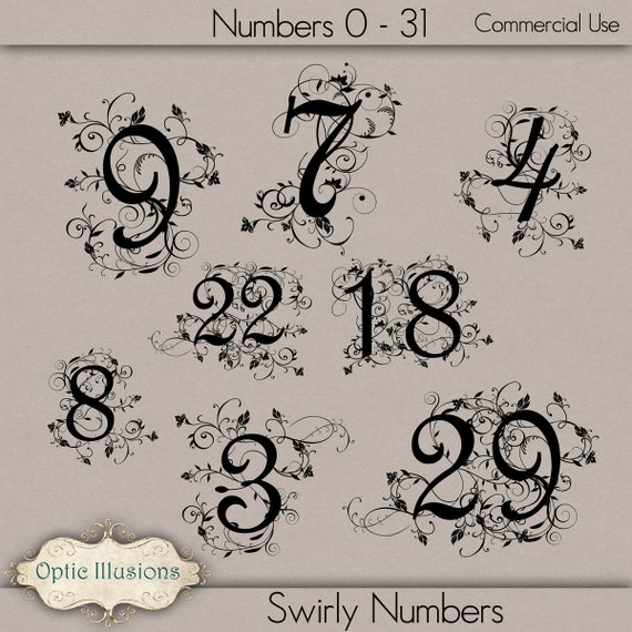 Fancy Number Fonts