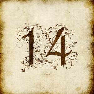 Swirly Fancy Numbers - Table Numbers - Commercial Use - - 0 Thru 31 ...