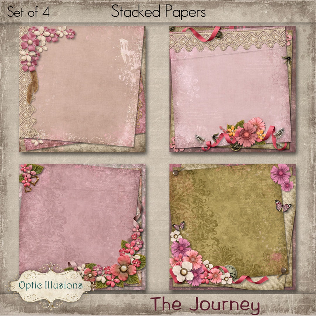 The Journey - Digital Scrapbooking - Stacked Papers - 12 X 12 Inches ...