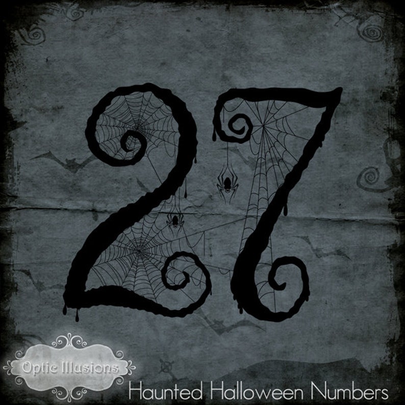Números de Halloween embrujados DESCARGA INSTANTE - Etsy México