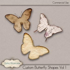 Custom Shape Butterflies - INSTANT DOWNLOAD - BUNDLE - Vol 1 and Vol 2 ...