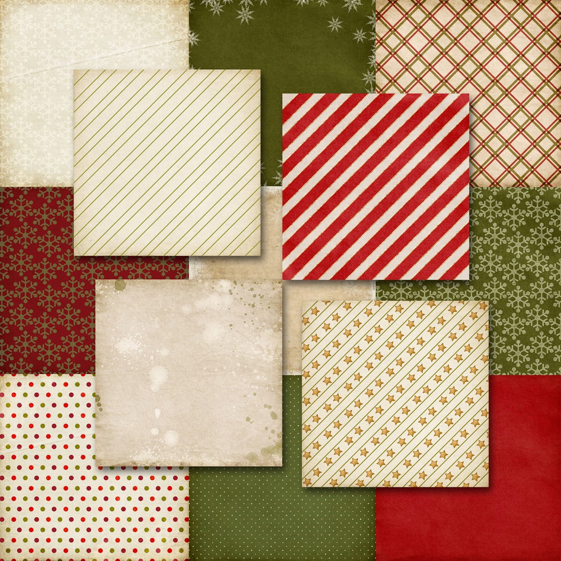 Digital Scrapbooking Kit - LET IT SNOW - 13 Papers, 40 Plus Elements ...