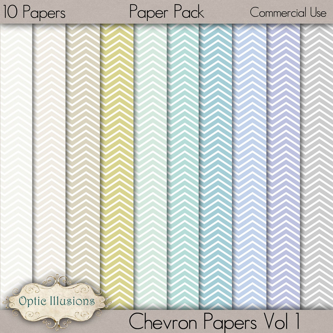 Chevron Paper Pack - Scrapbooking Papers - Vol 1 - Cu - Commercial Use ...