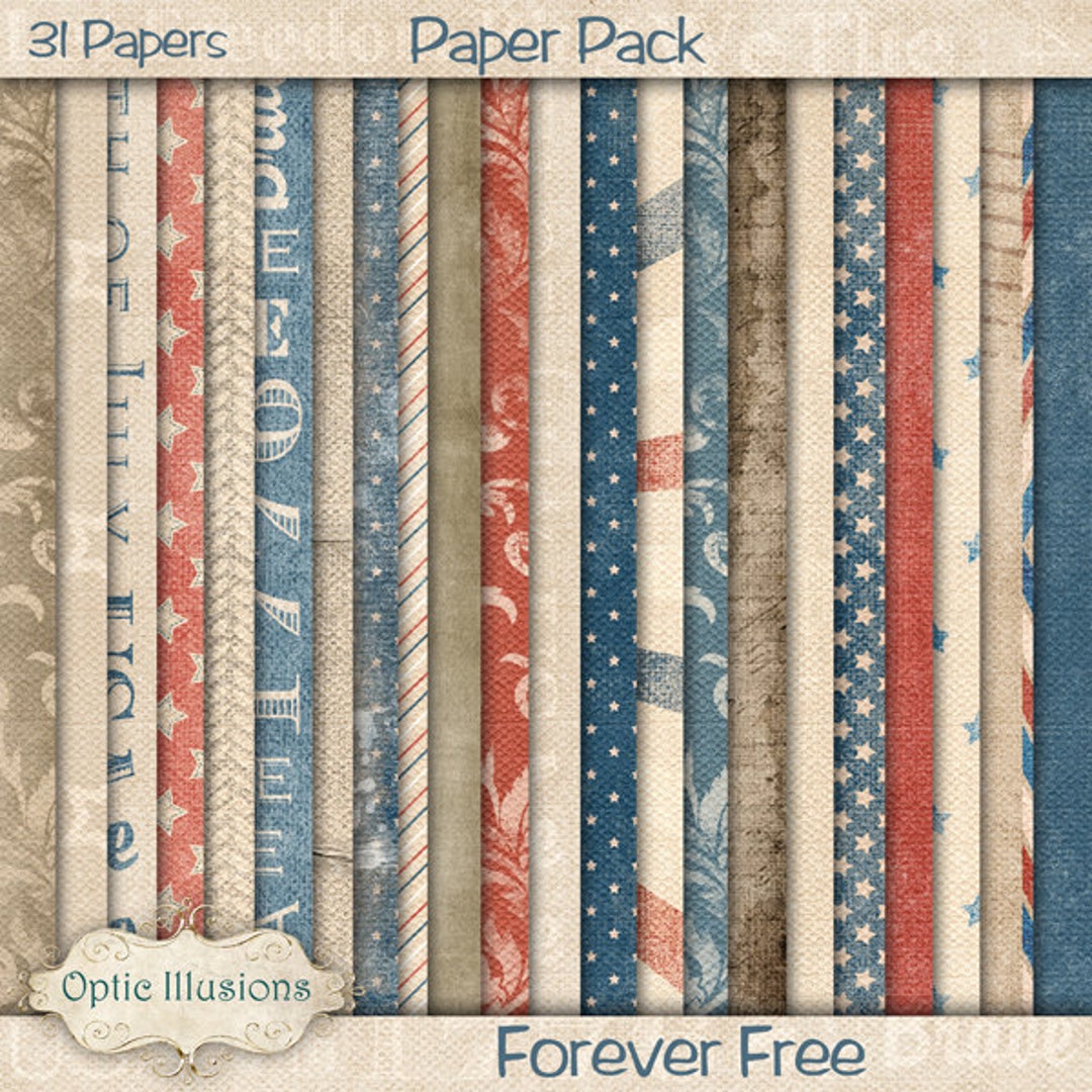 Forever Free - Digital Scrapbooking Paper - 31 Digital Papers - 12 X 12 ...