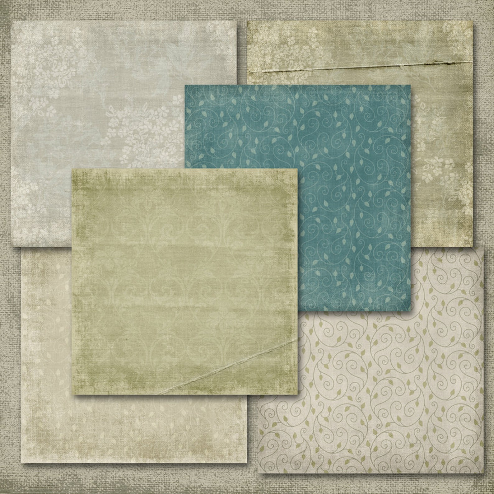 The Measure of Time - Digital Scrapbooking Paper Pack - 17 Great Papers ...