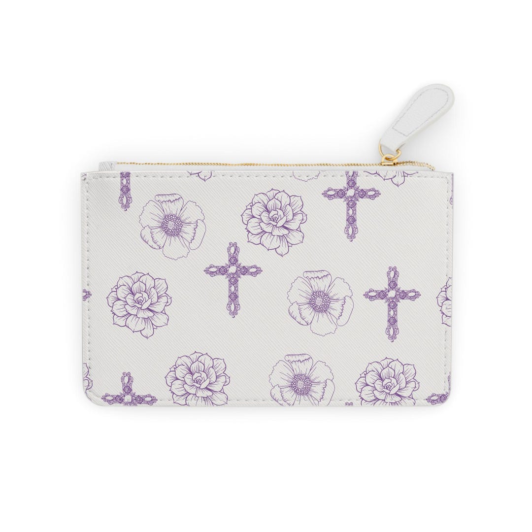 Rosary Bag, Mini Clutch Purse for Prayer Beads, Catholic Devotional ...