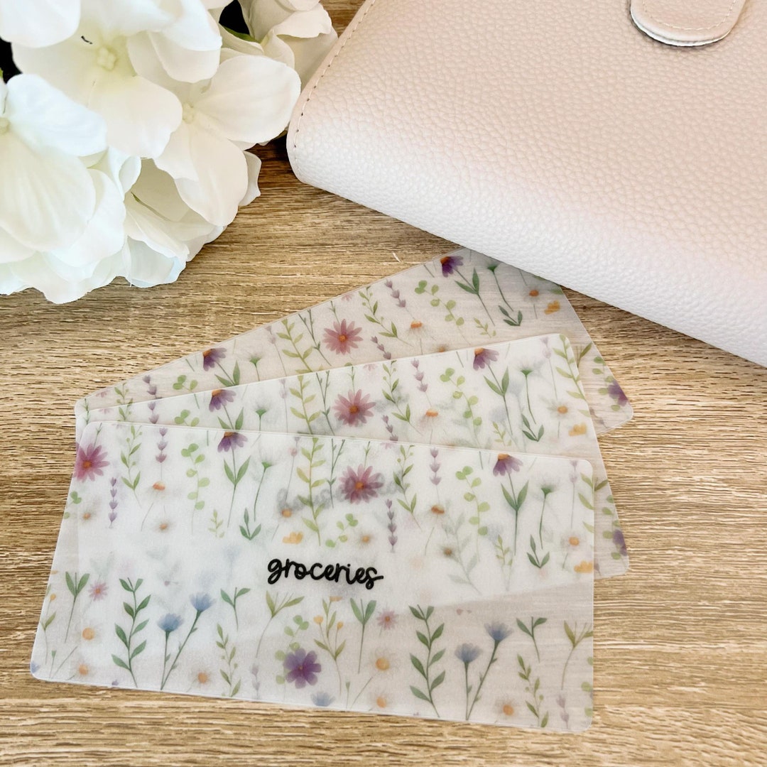 Spring Floral | A6/personal Vellum Cash Envelope Inserts | Custom ...