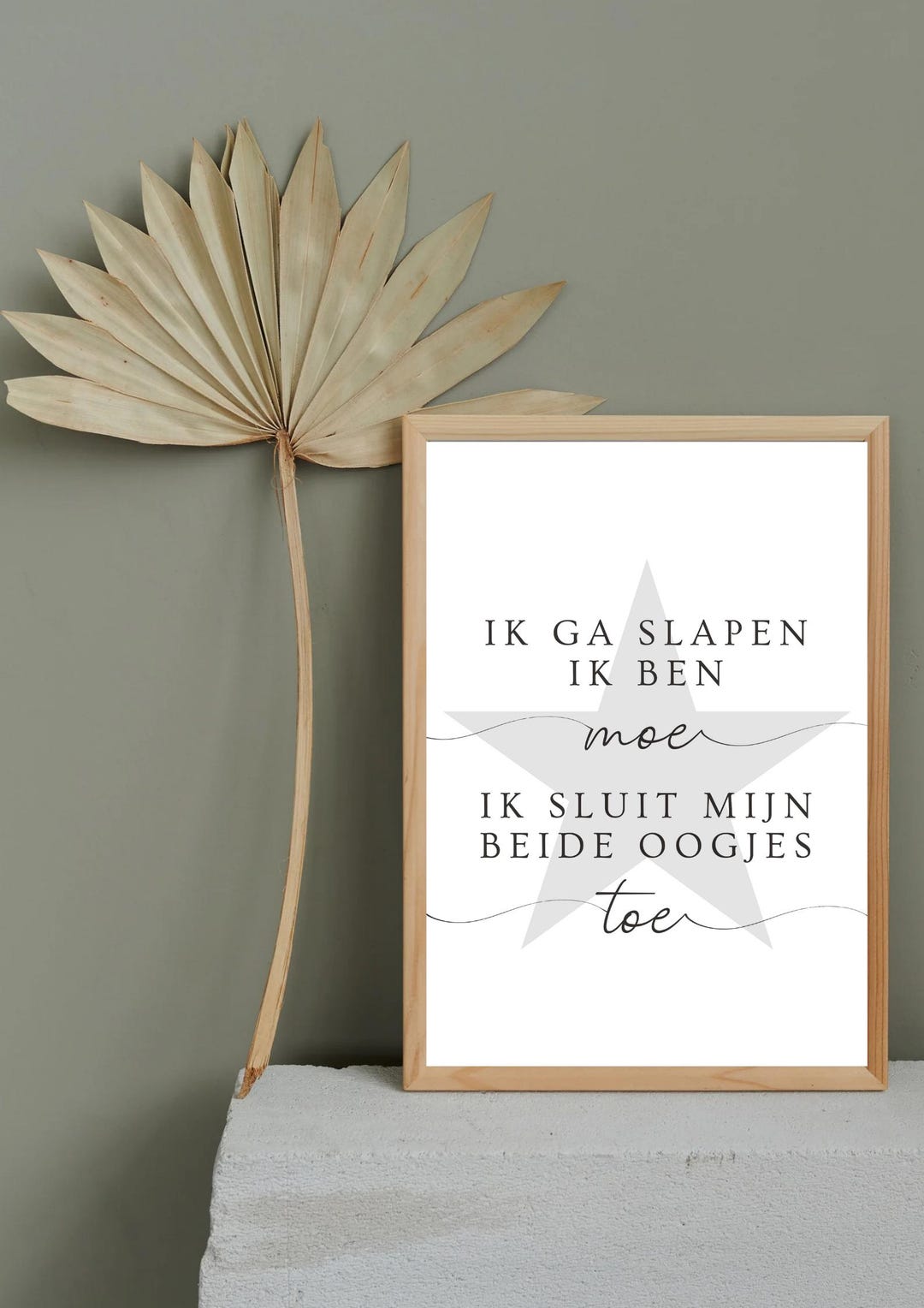 Poster 'ik Ga Slapen Ik Ben Moe' for Nursery or Children's Room ...