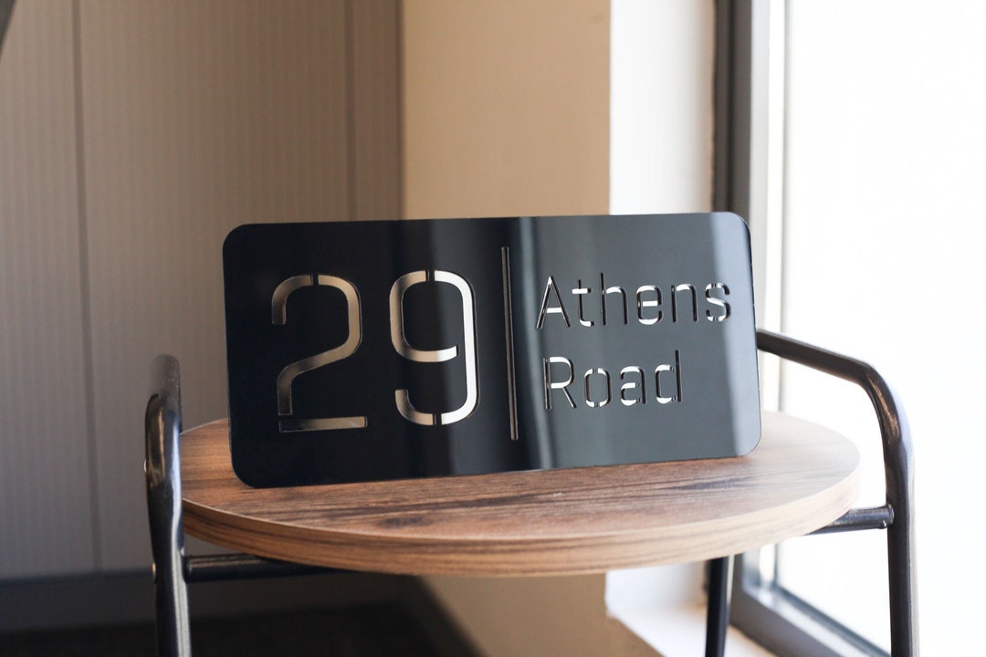 Personalized Plexiglass & Acrylic Door Numbers - Custom Modern House ...